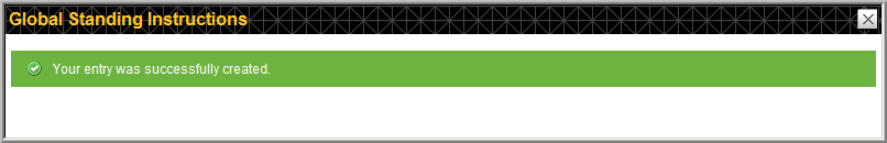 Adding and Deleting Global Standing Instructions for Foreign Currency