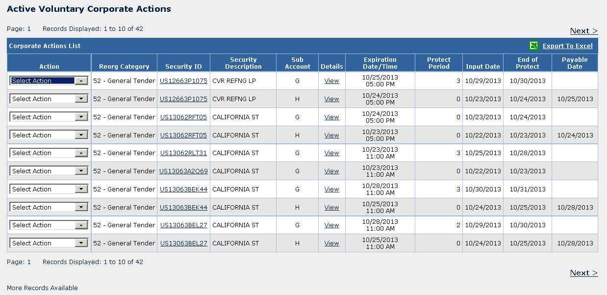 VIEW_ACTIVE_CNS_VOLUNTARY_CORPORATE ACTIONS